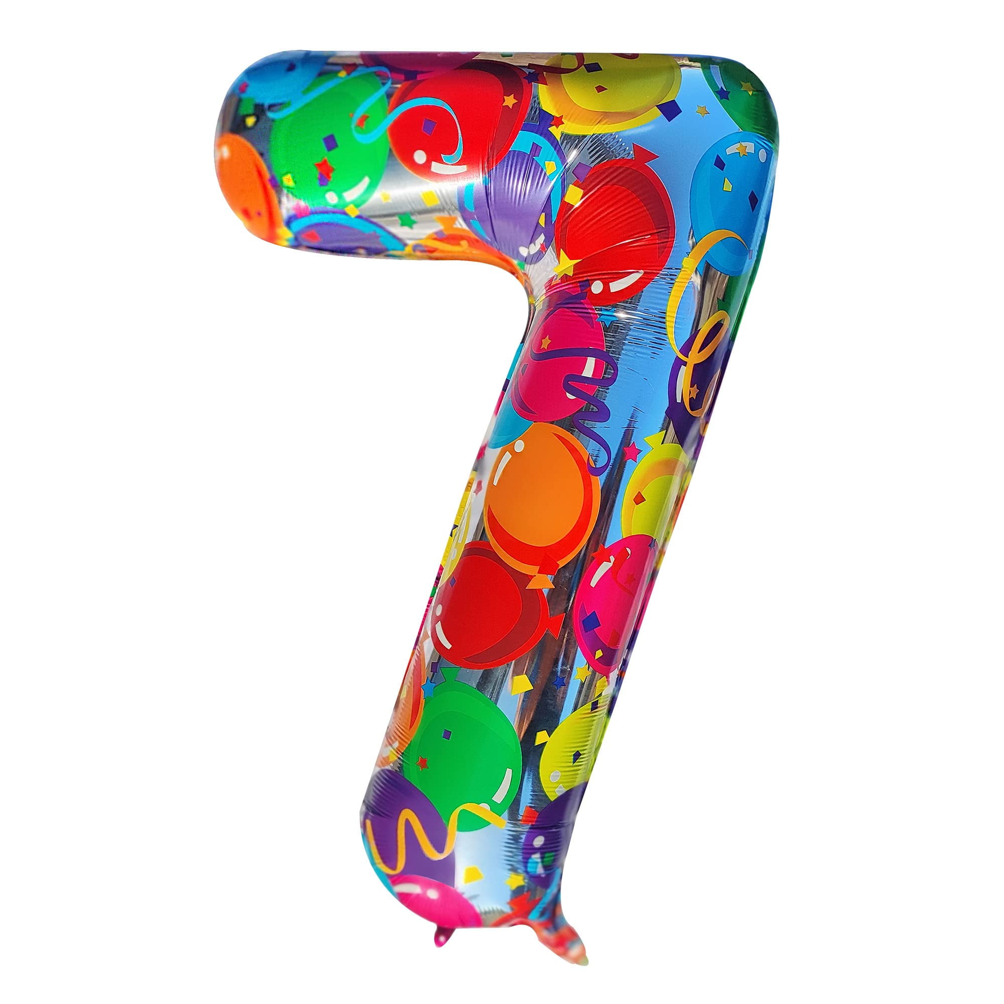 Number 7 Balloons Rainbow Seven Balloon for 7 Year Old Birthday ...