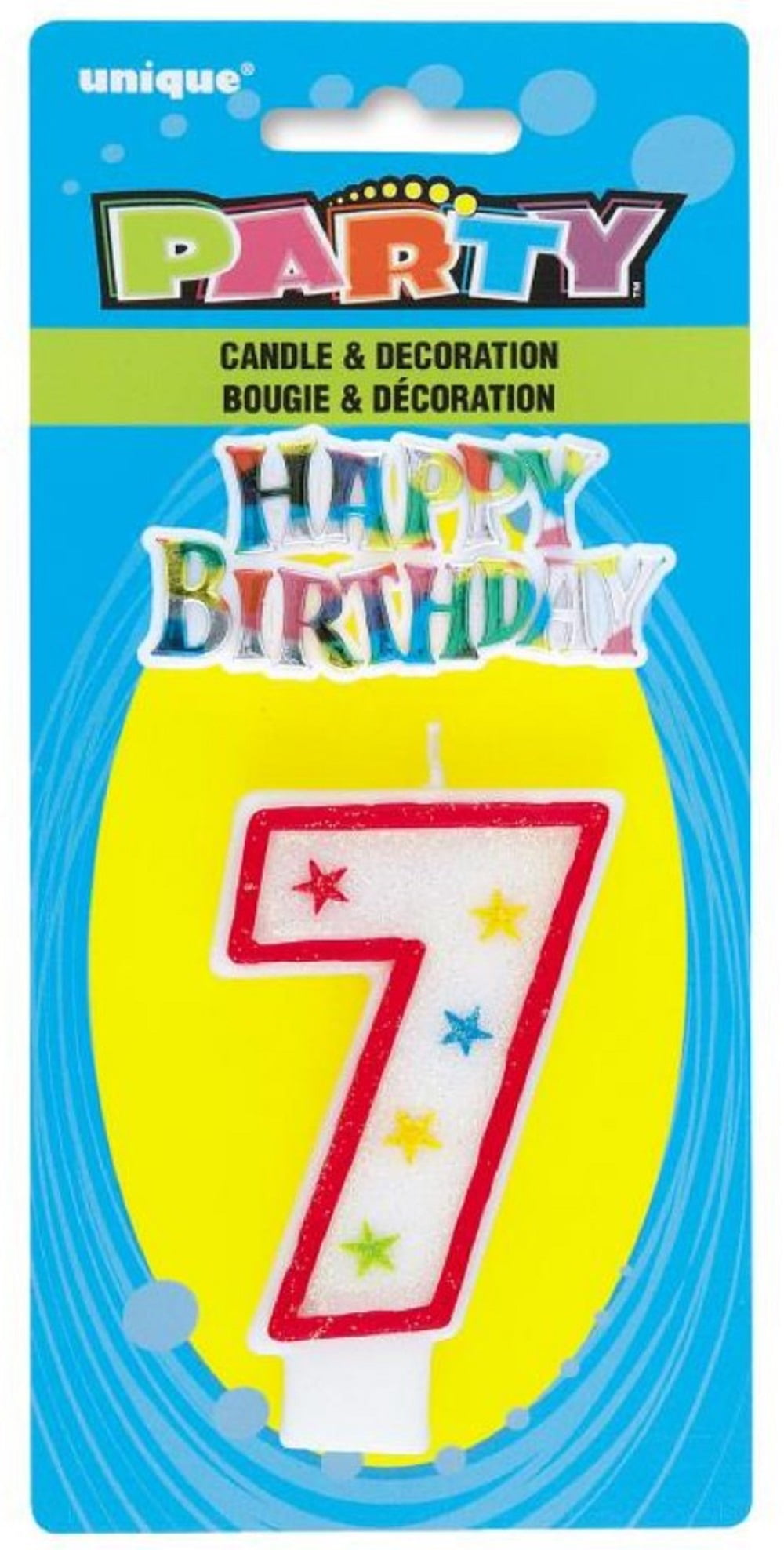 Number 7 Birthday Candle and Cake Topper (Pack of 48) - Walmart.com