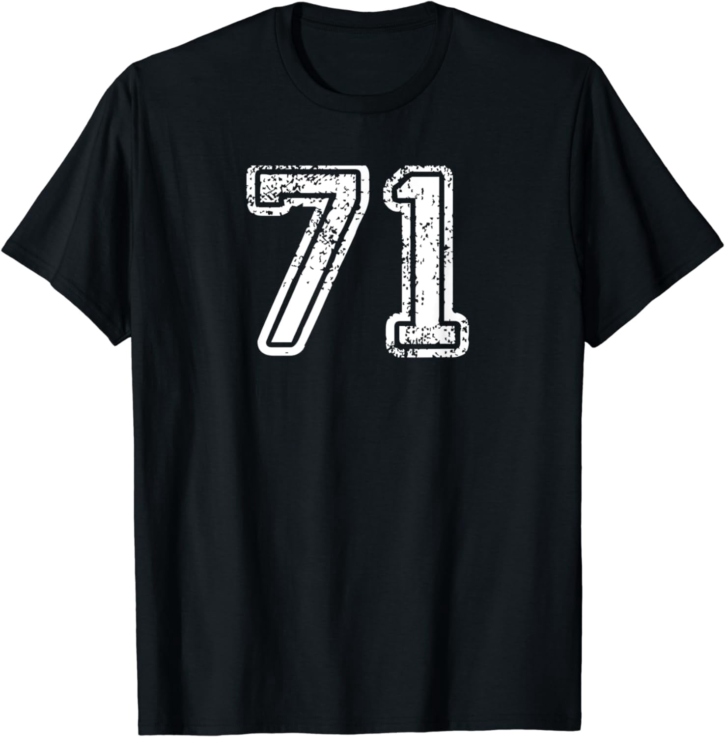 Number 71 Shirt Baseball Football Soccer Birthday Gift T-Shirt ...