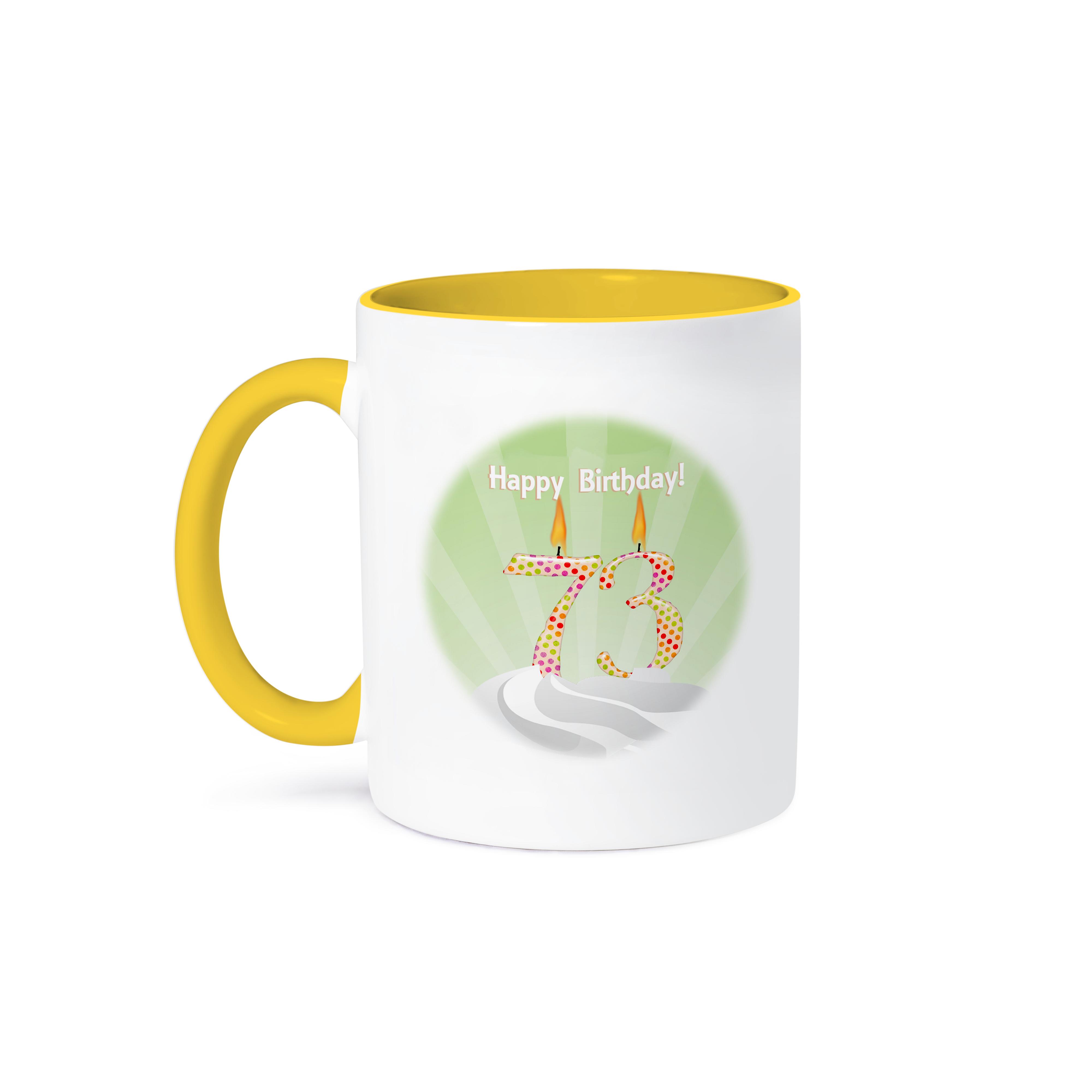 3dRose, Number 73 Candle with Colorful Dots on Top of Whipped Icing ...