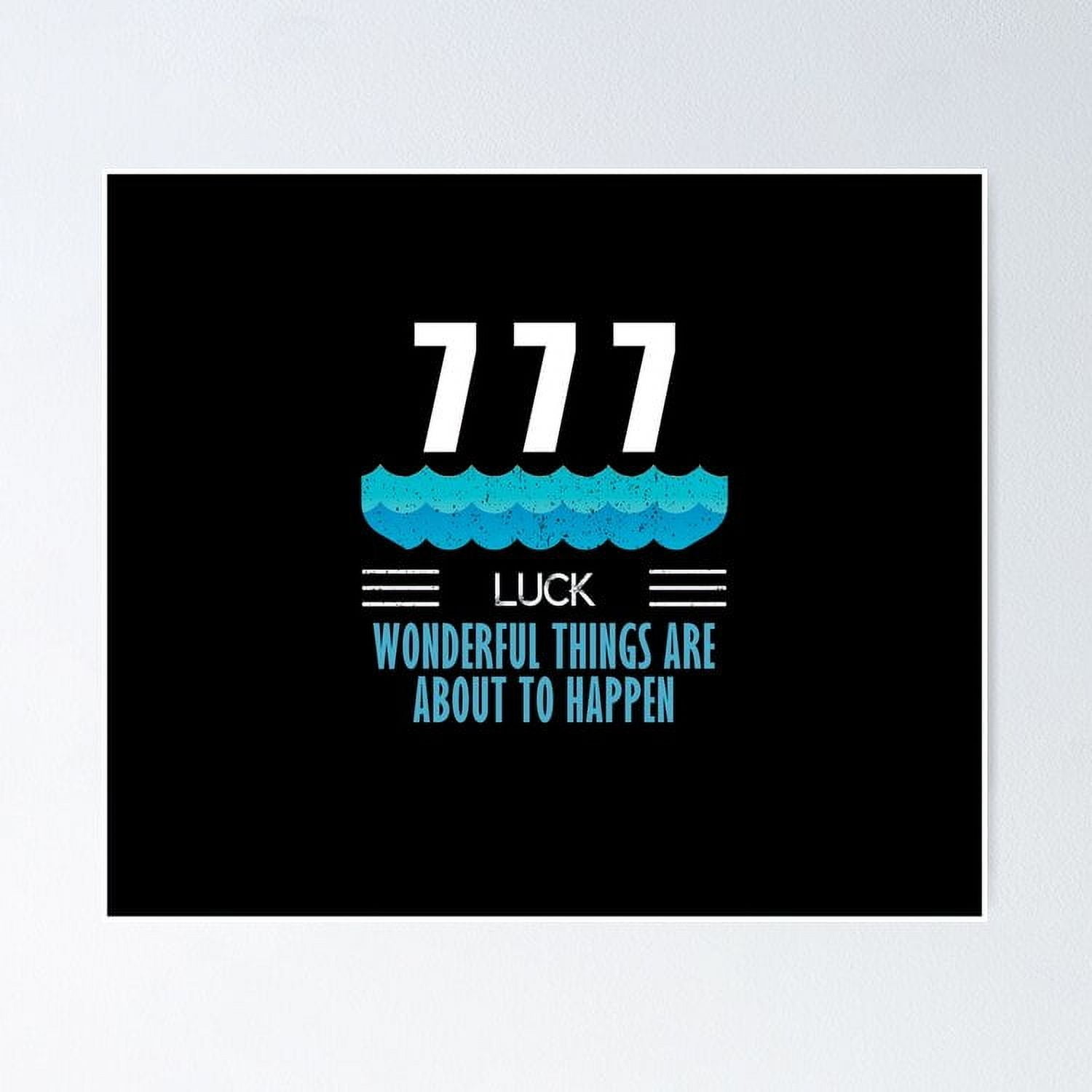 Number 777 numerology intuition alignment UNFRAMED Poster, 18x24 - Walmart.com