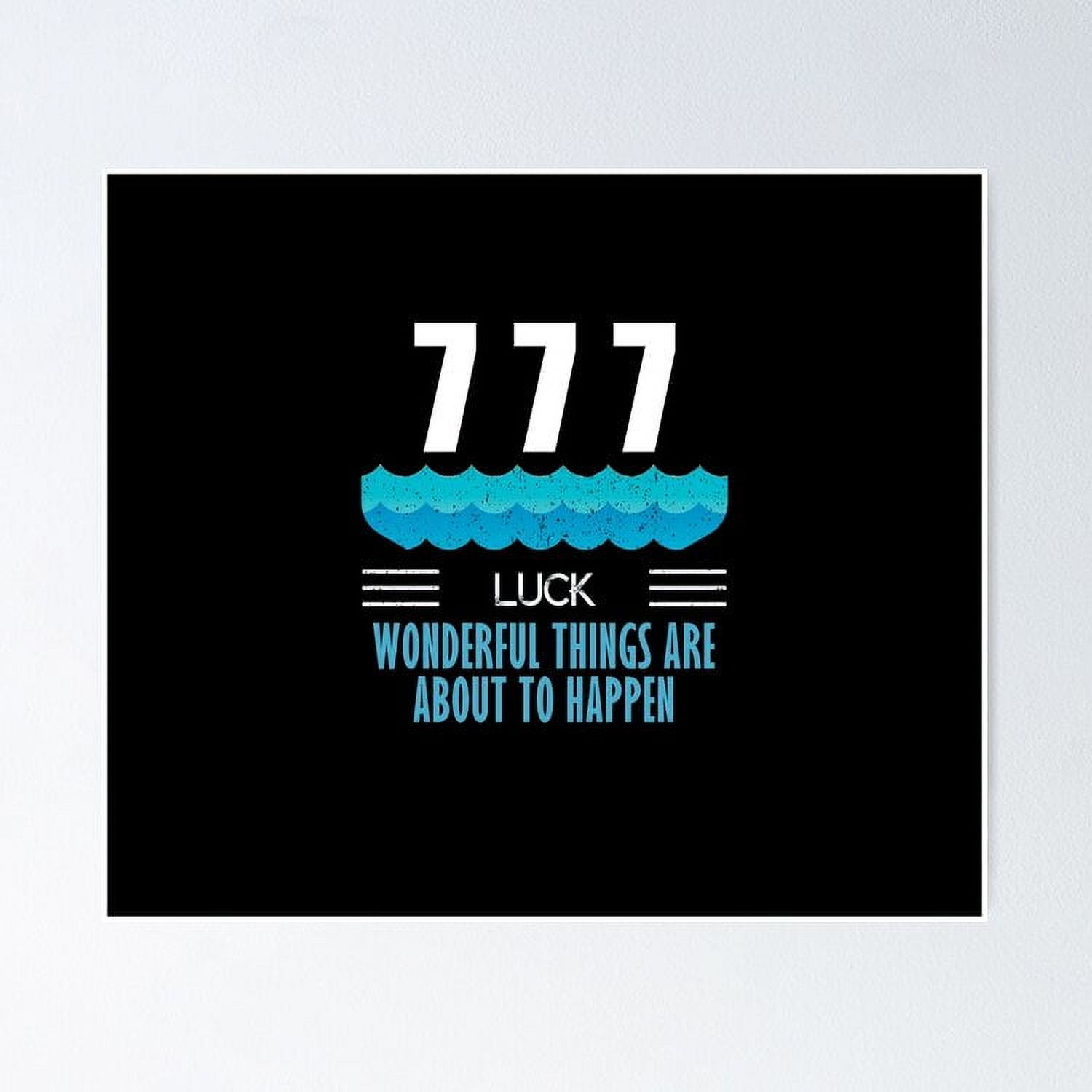 Number 777 numerology intuition alignment UNFRAMED Poster, 8x12 ...