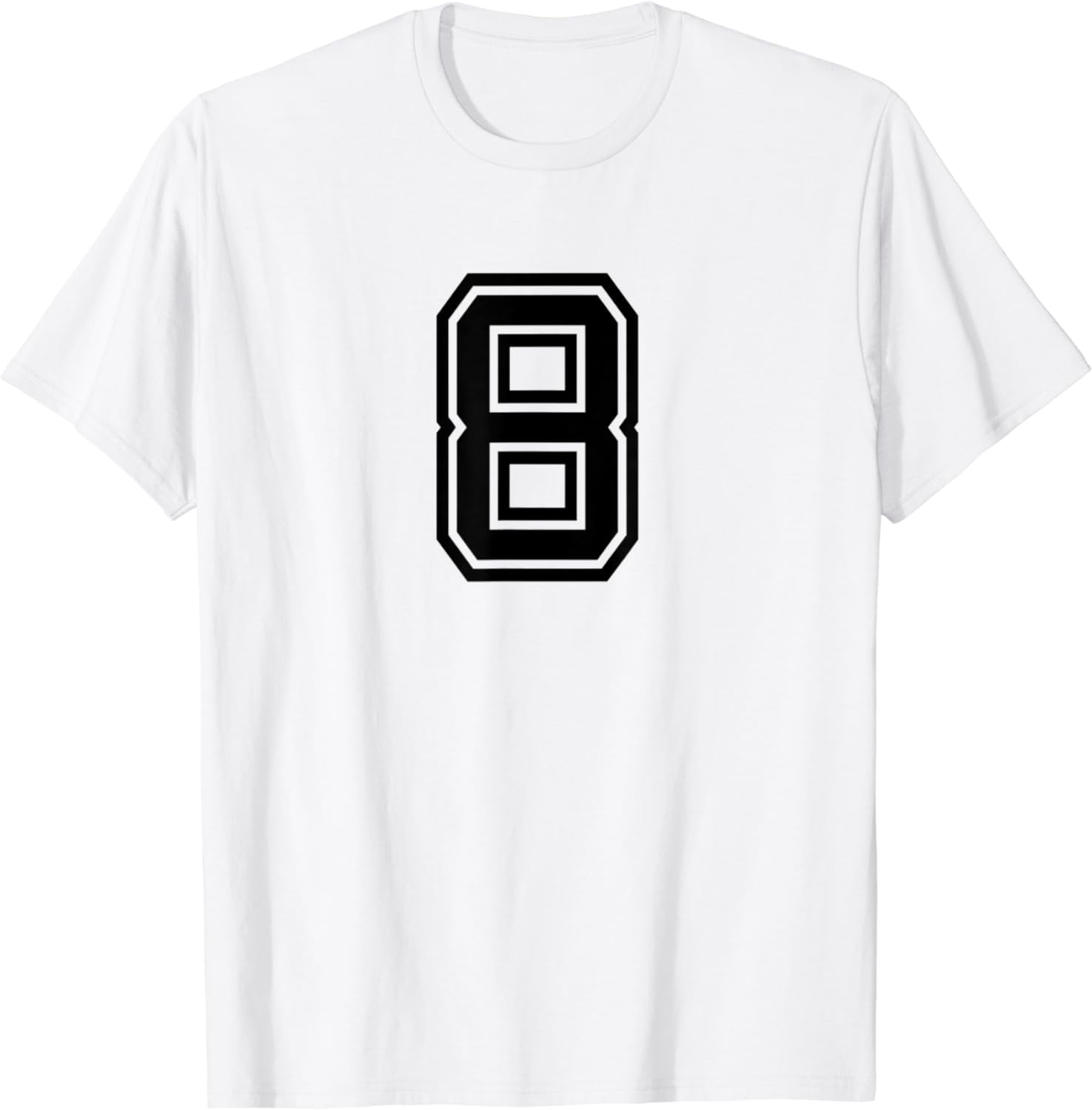 Number #8 Sports Jersey Birthday Age Favorite Lucky Number T-Shirt ...