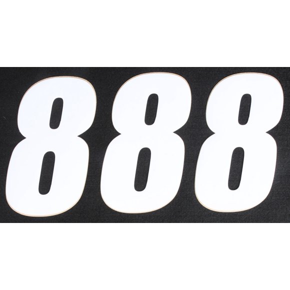 White Vinyl Numbers 6 Inch