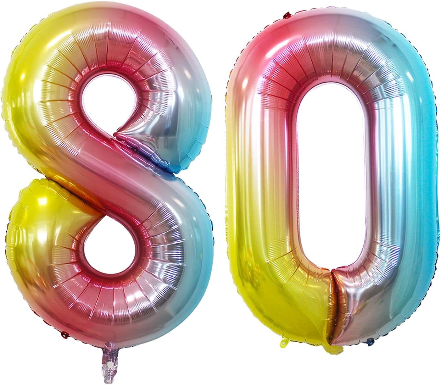 Number 80 Balloons For 80Th Birthday Party Decorations,42 Inch Jumbo ...