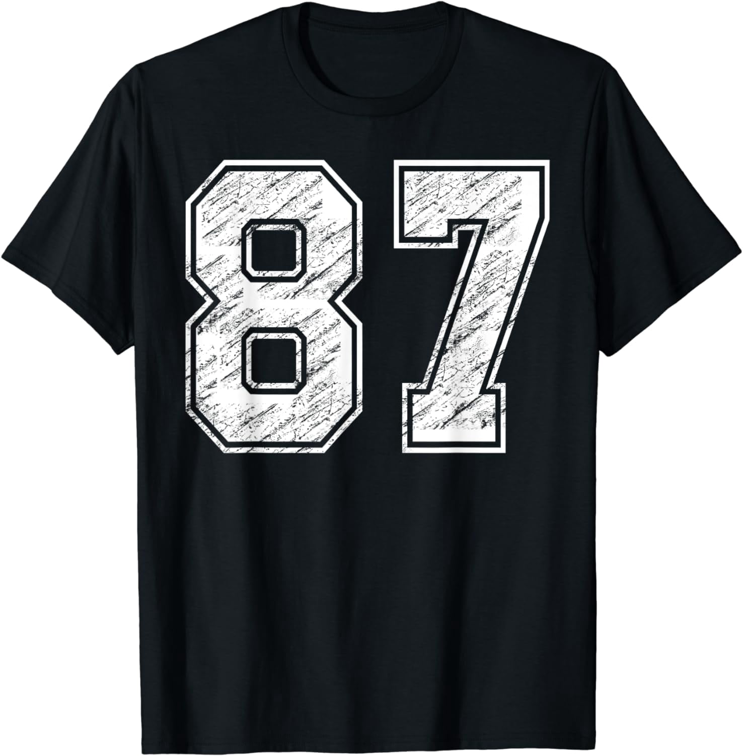 Number 87 - Best Classic College American Varsity Style Men T-Shirt ...