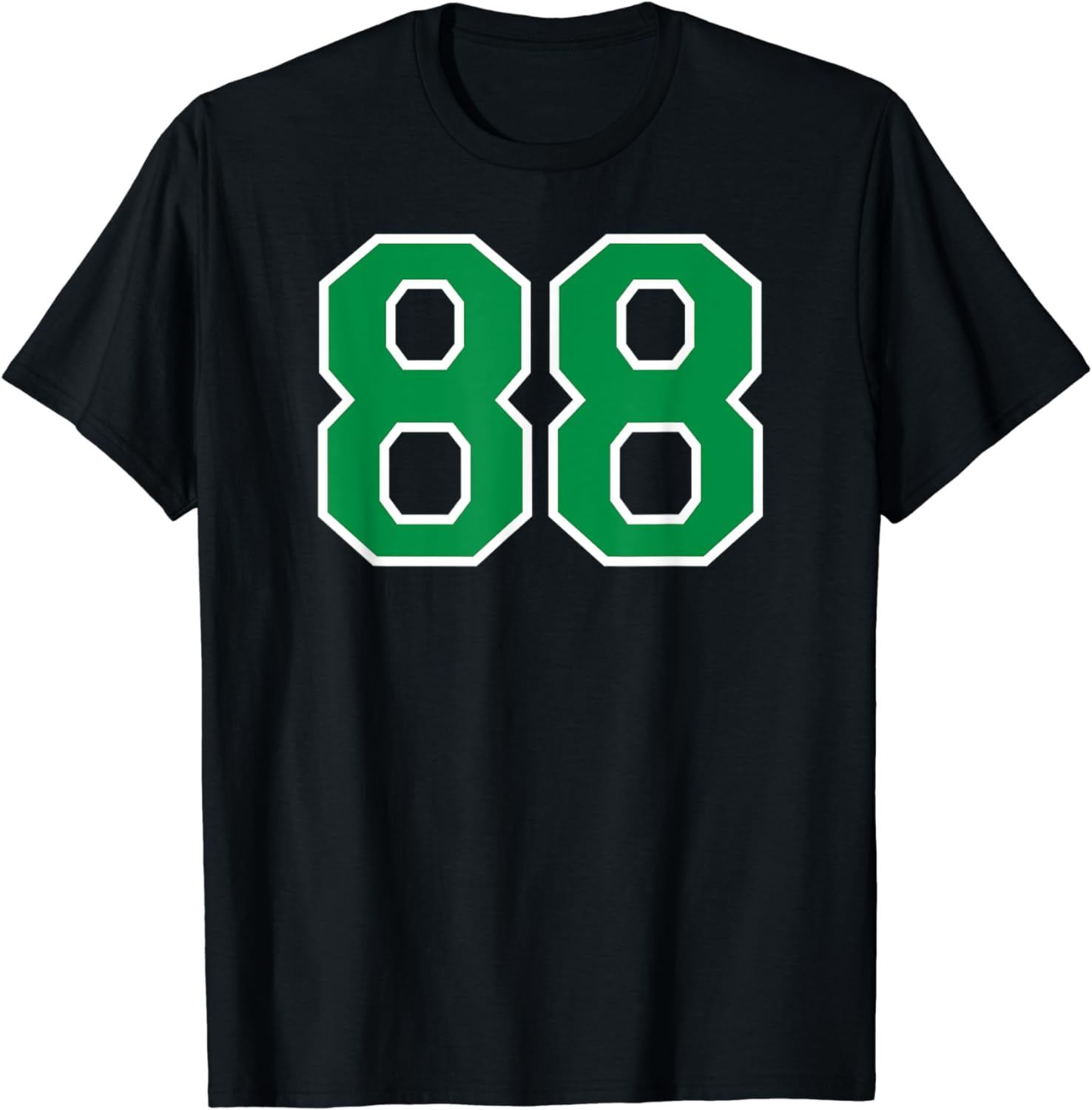Number #88 Sports Jersey Green White Lucky Number T-Shirt - Walmart.com