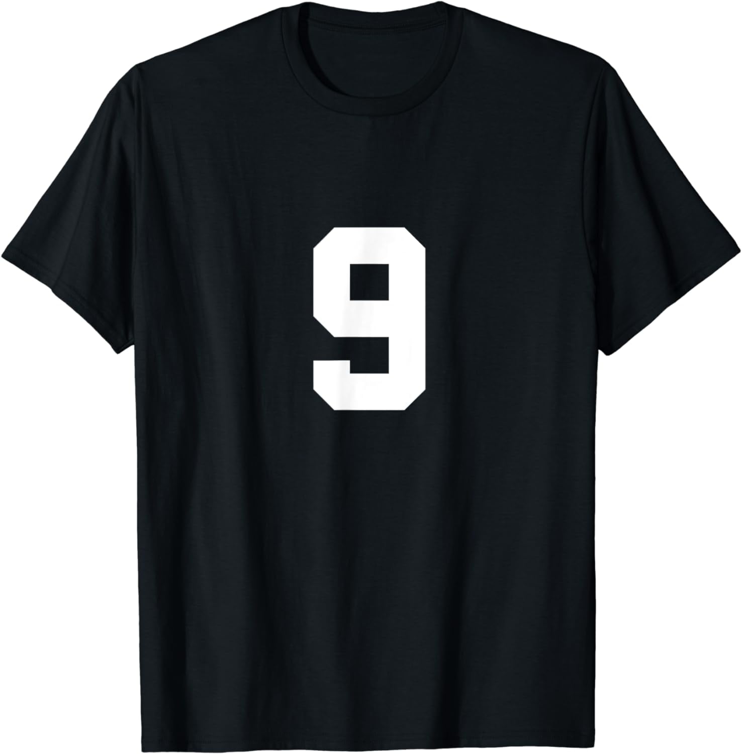 Number 9 Front & Back Numbers Sports Team Jersey Birthday T-Shirt ...