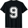 Number 9 Shirt Sports Player Number BACK of Shirt - Walmart.com