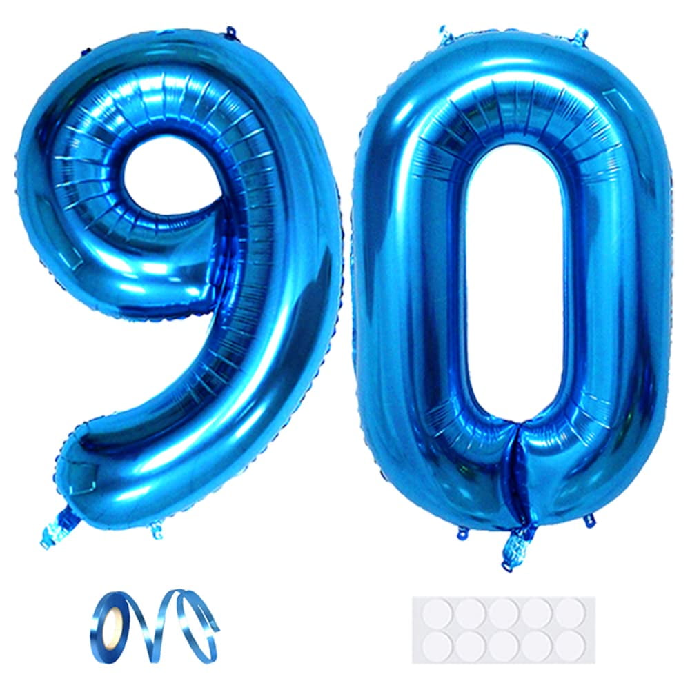 Number 90 Balloons 40 inch - Big Helium Balloons for 90th Birthday ...