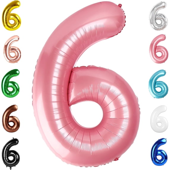 Number Balloon 40 Inch for Birthday Decorations, Large Foil Balloon ...