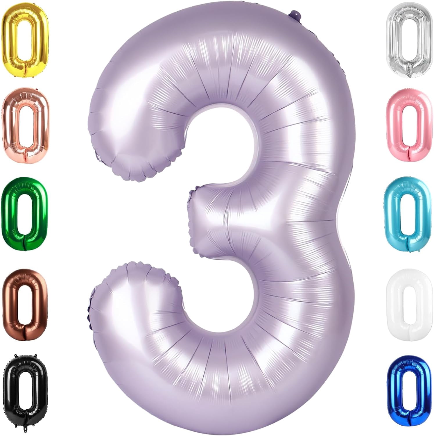 Number Balloon 40 Inch for Birthday Decorations, Large Foil Balloon ...