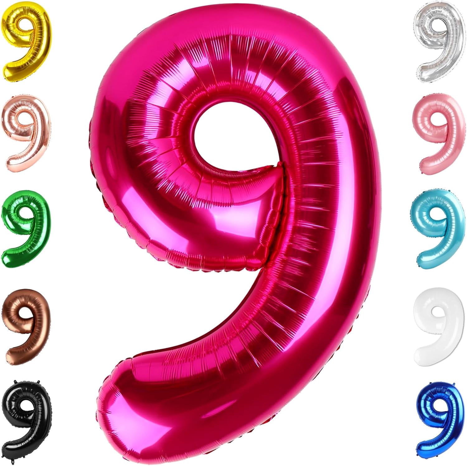 Number Balloon 40 Inch for Birthday Decorations, Large Foil Balloon ...