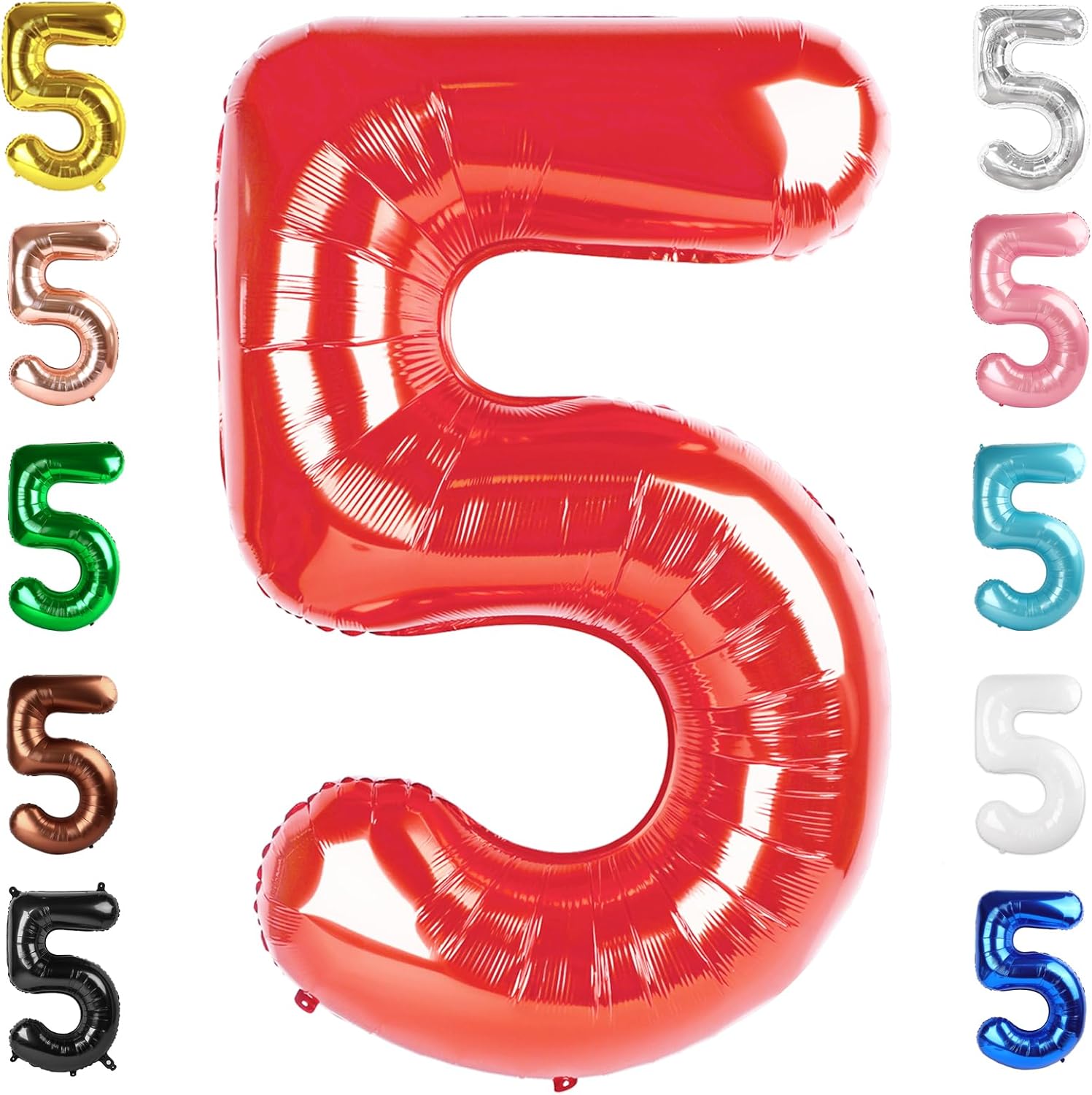 Number Balloon 40 Inch for Birthday Decorations, Large Foil Balloon ...