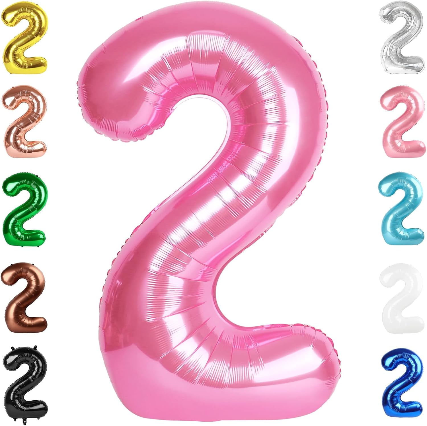 Number Balloon 40 Inch for Birthday Decorations, Large Foil Balloon ...