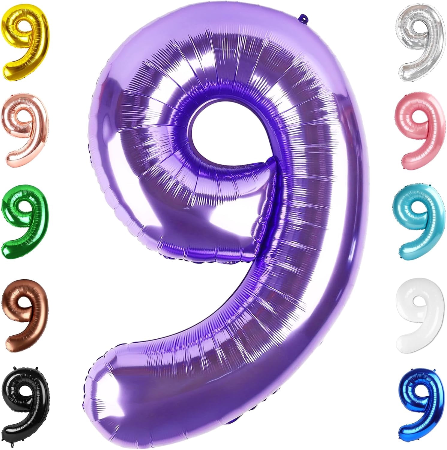 Number Balloon 40 Inch for Birthday Decorations, Large Foil Balloon ...