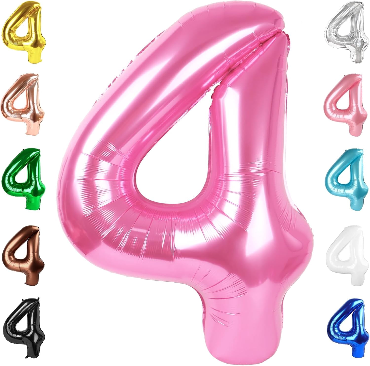 Number Balloon 40 Inch for Birthday Decorations, Large Foil Balloon ...