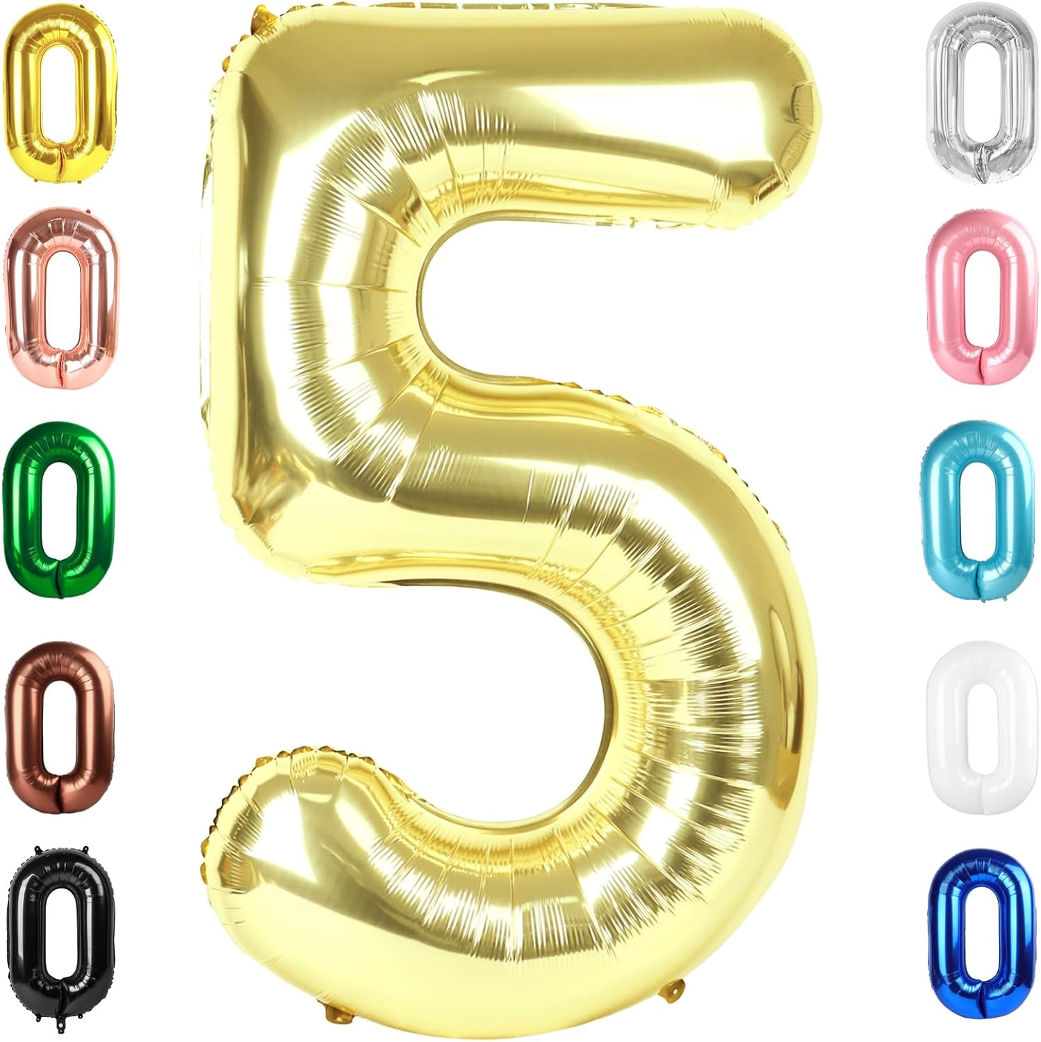 Number Balloon 40 Inch for Birthday Decorations, Large Foil Balloon ...