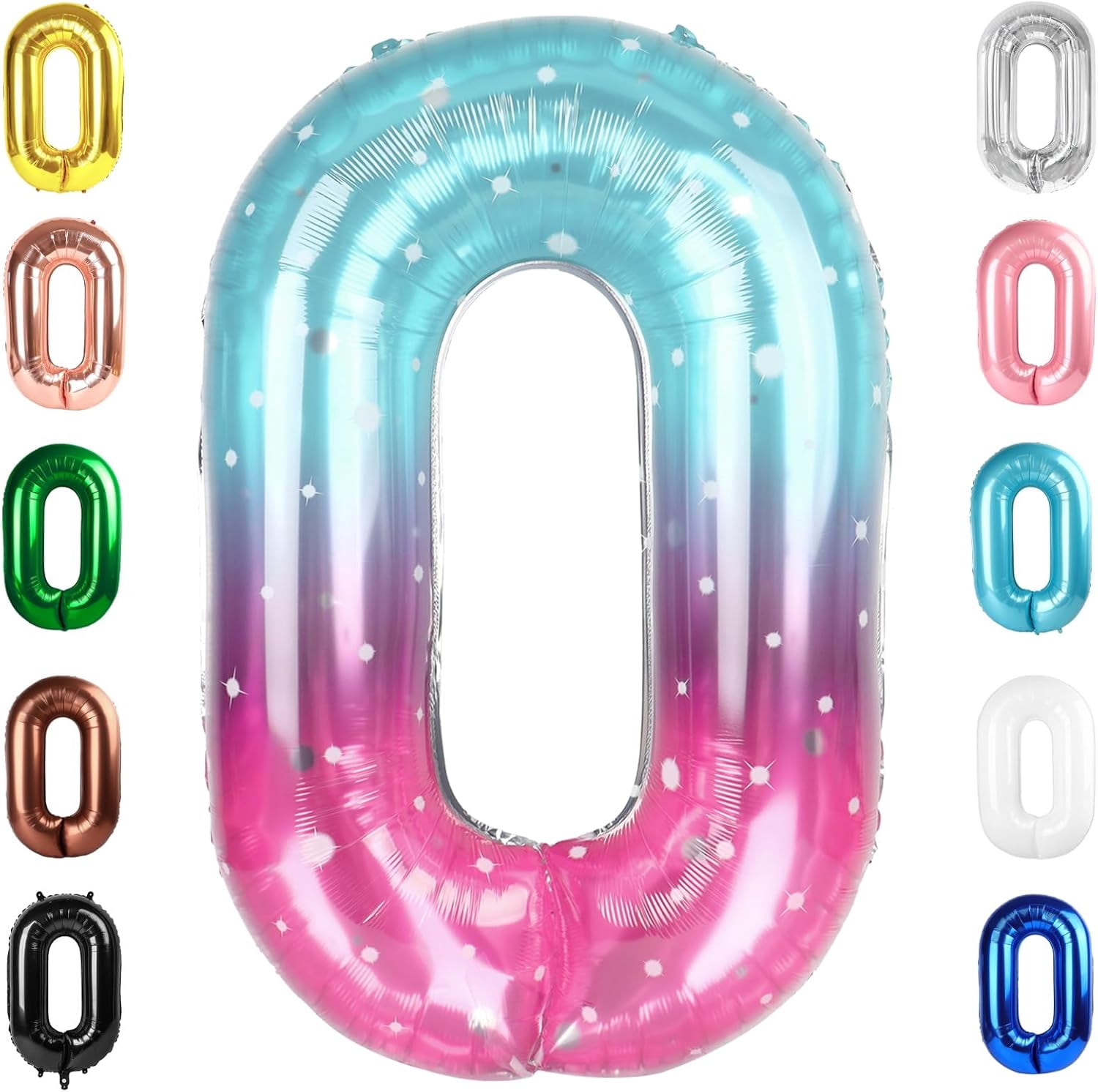 Number Balloon 40 Inch for Birthday Decorations, Large Foil Balloon ...