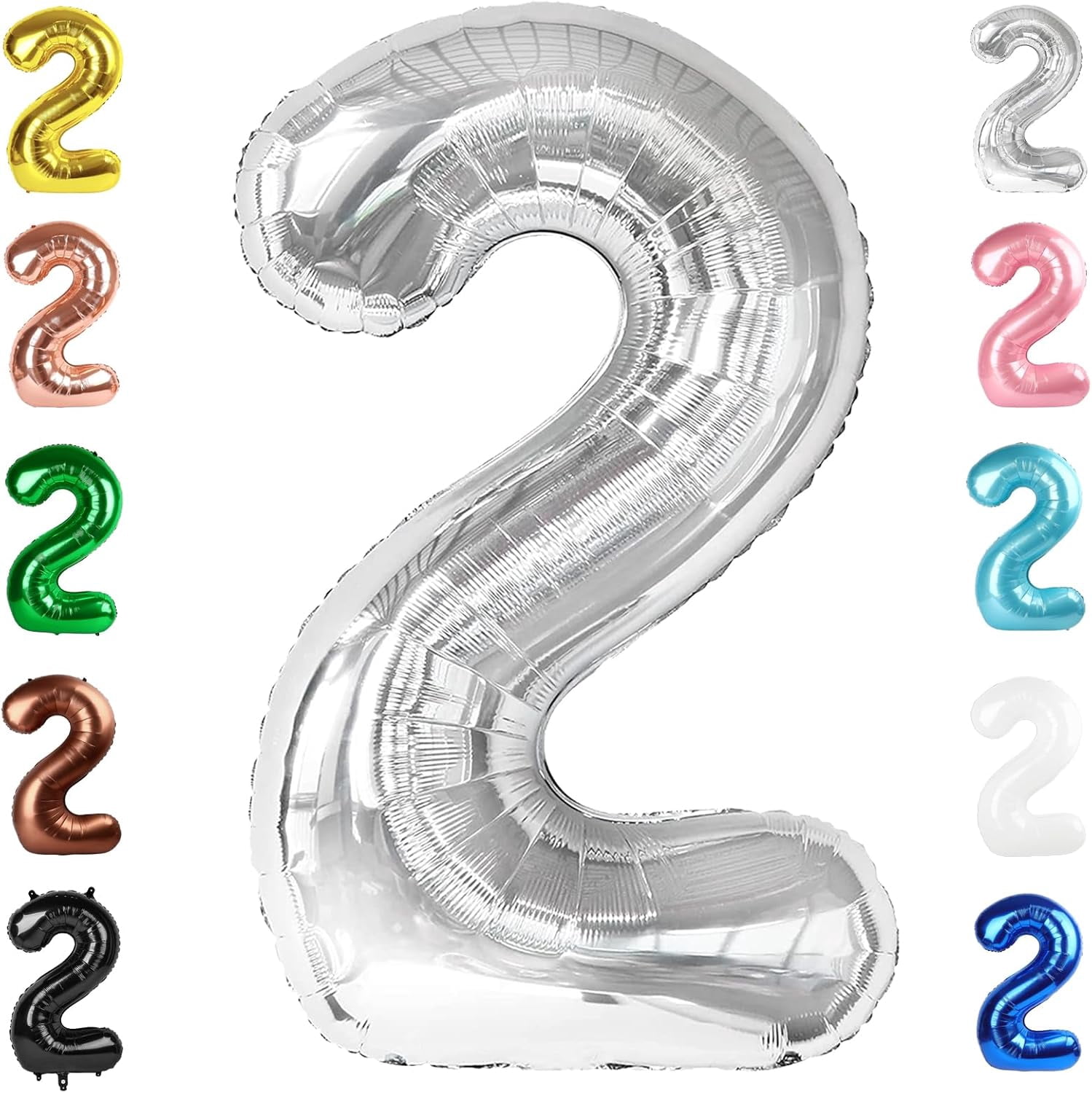 Number Balloon 40 Inch for Birthday Decorations, Large Foil Balloon ...