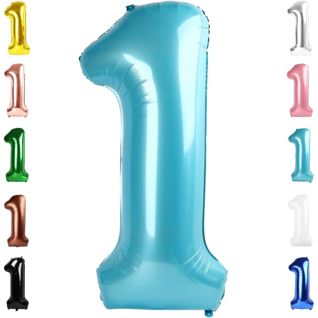 Number Balloon 40 Inch for Birthday Decorations, Large Foil Balloon ...