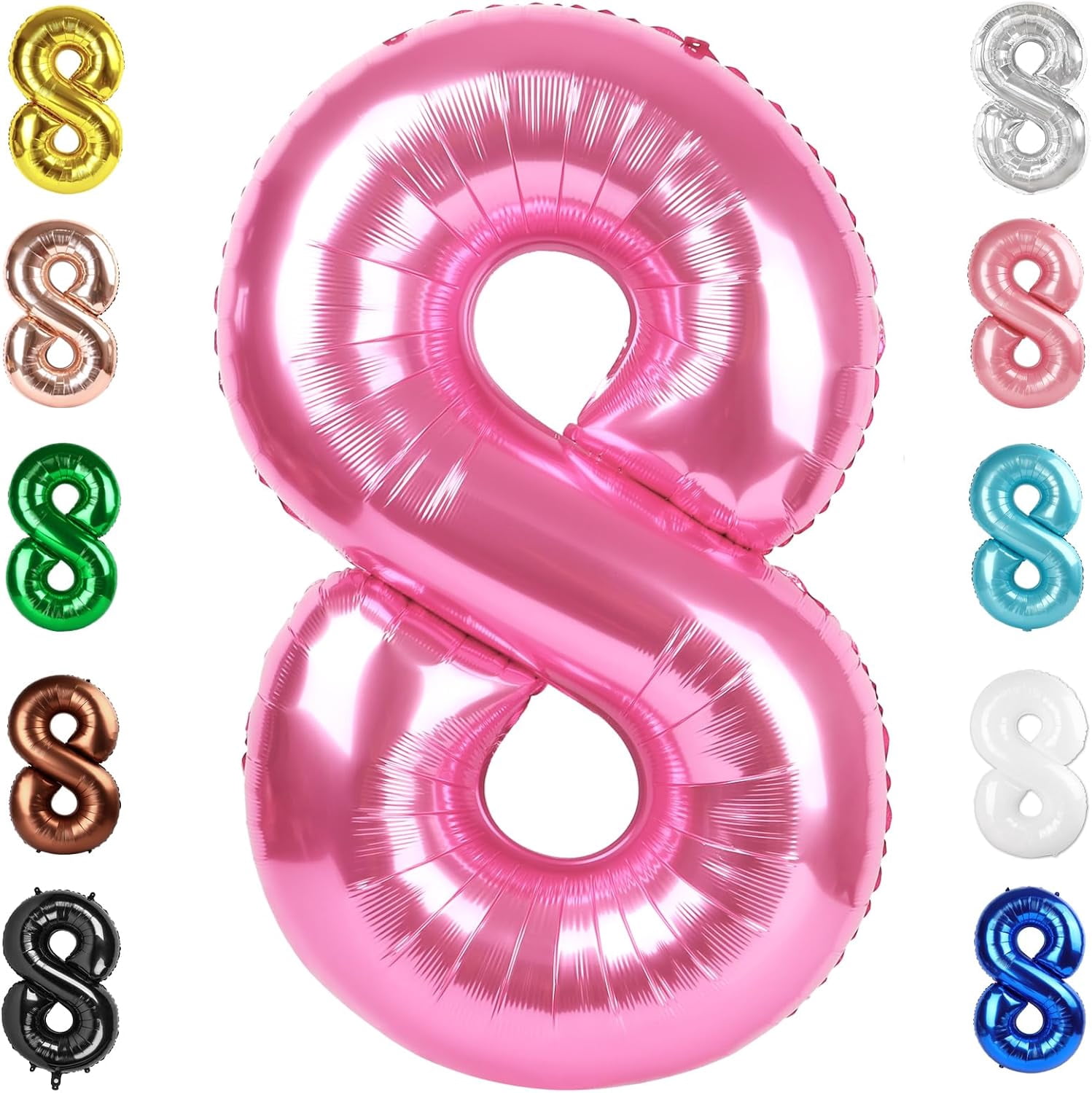 Number Balloon 40 Inch for Birthday Decorations, Large Foil Balloon ...