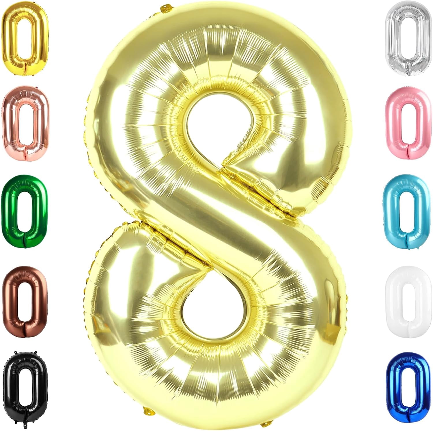 Number Balloon 40 Inch for Birthday Decorations, Large Foil Balloon ...
