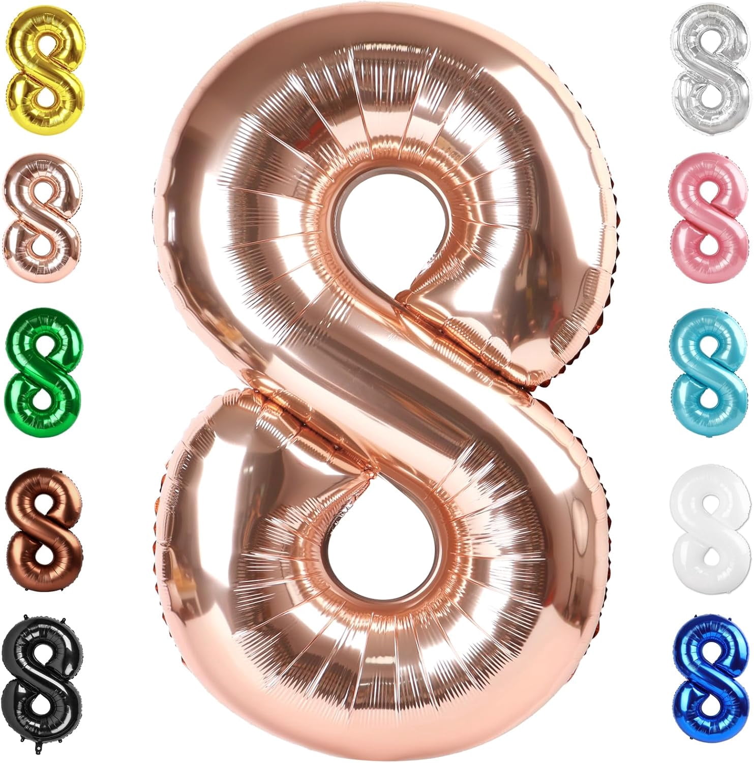 Number Balloon 40 Inch for Birthday Decorations, Large Foil Balloon ...