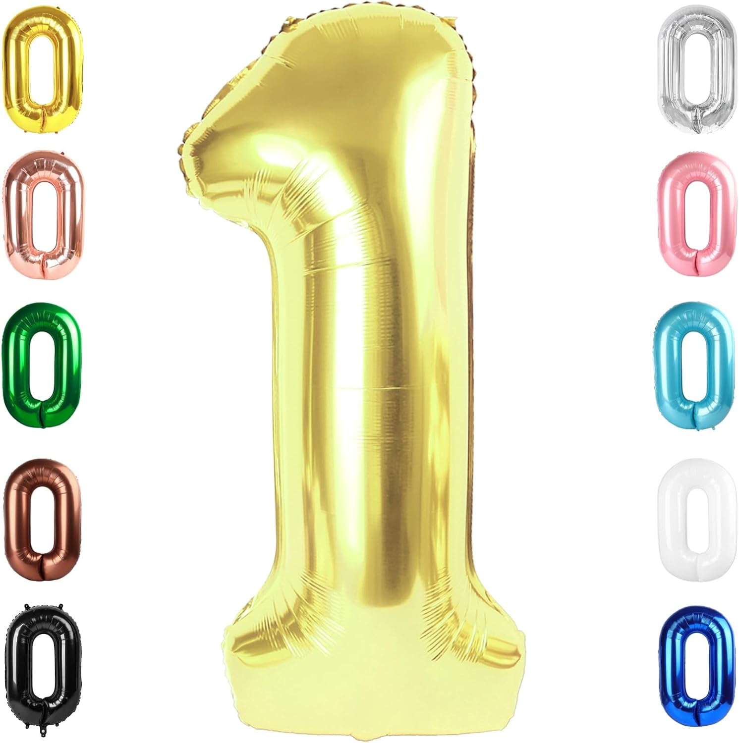 Number Balloon 40 Inch for Birthday Decorations, Large Foil Balloon ...