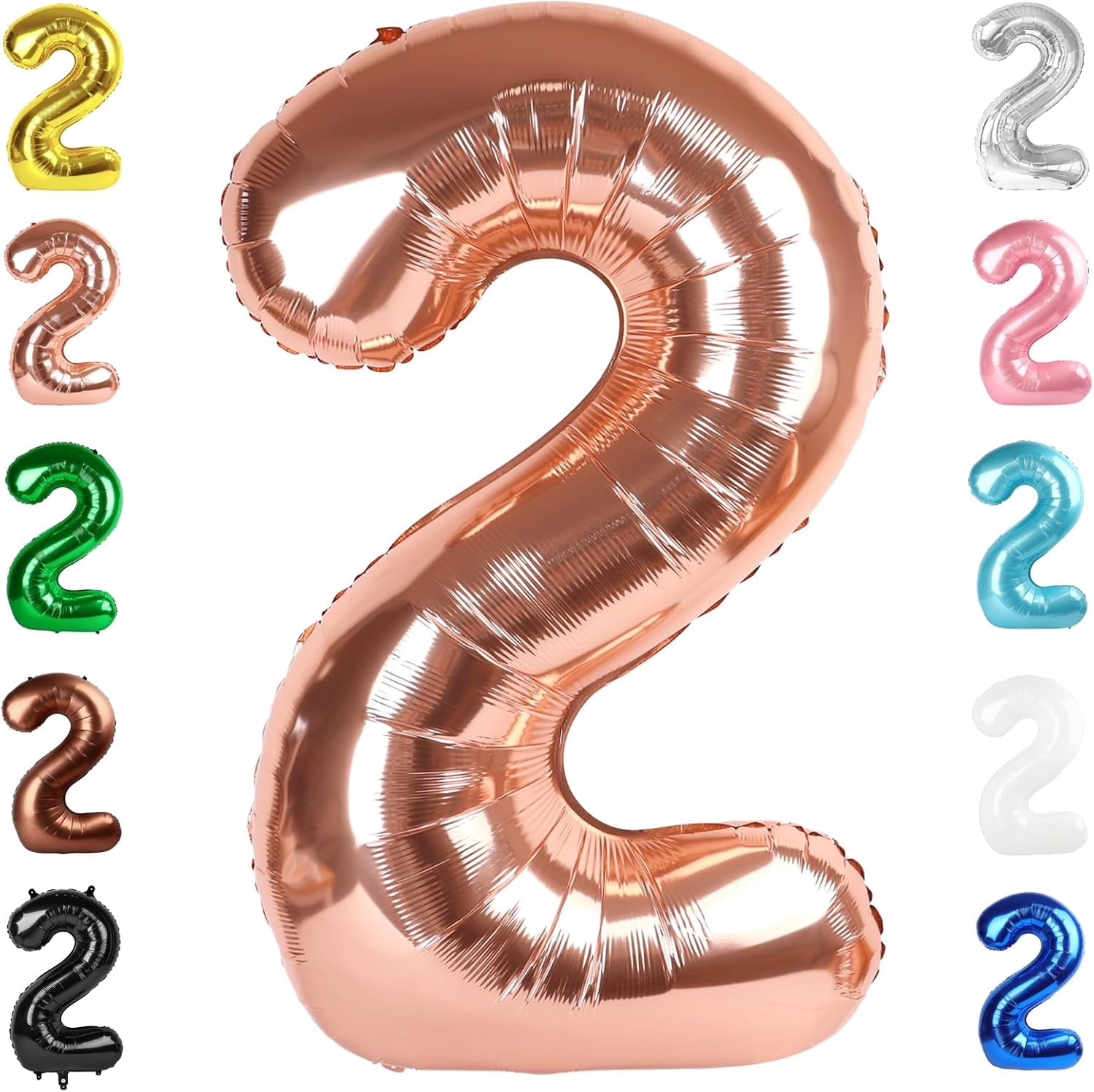 Number Balloon 40 Inch for Birthday Decorations, Large Foil Balloon ...