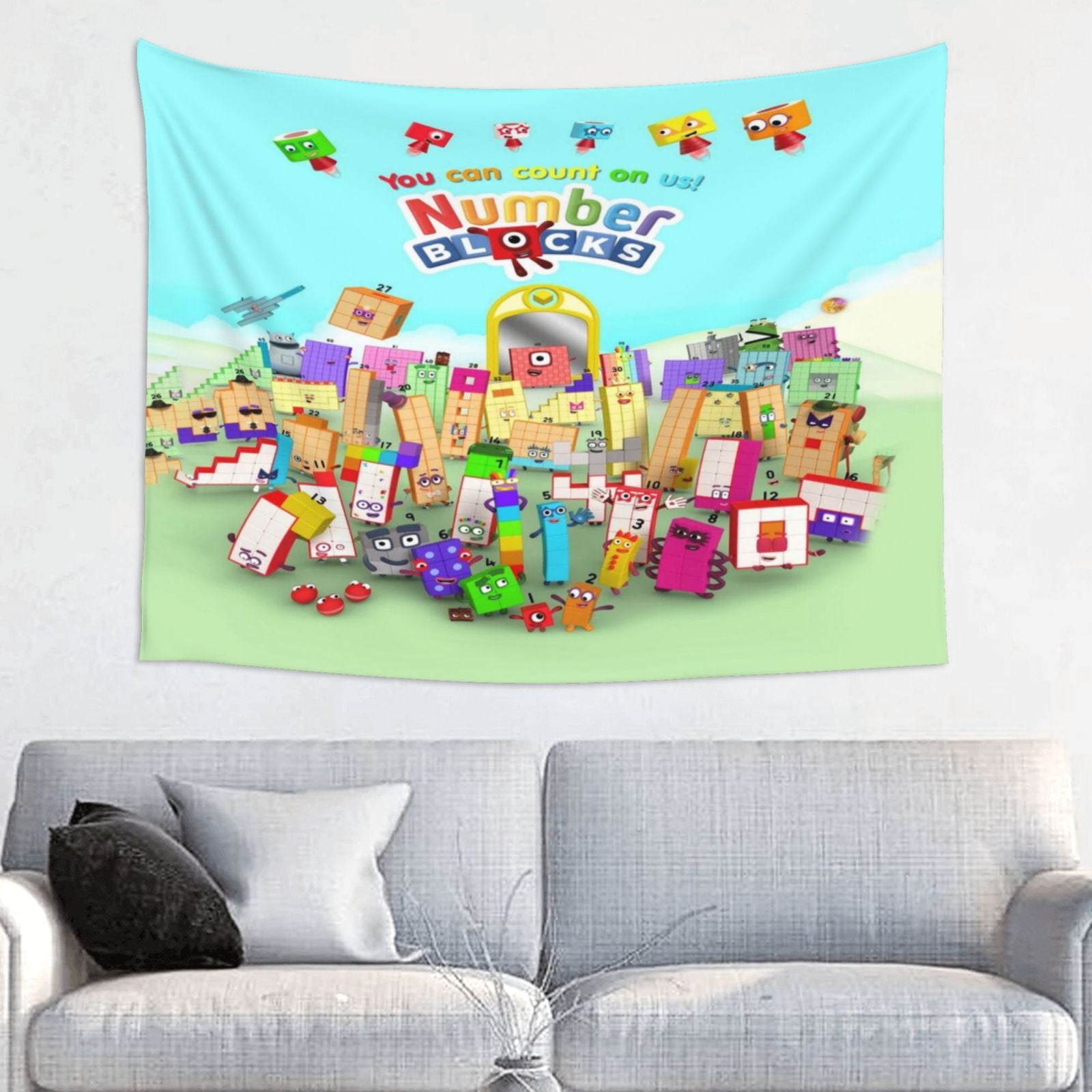 Number Block Art Tapestry Wall Art Poster Tapestry Gifts Bedroom Prints ...