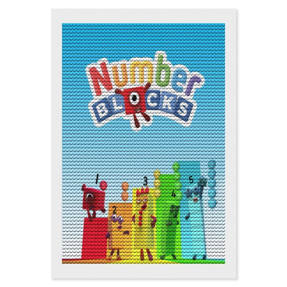 Number Block Diamond Art Kits for Adults DIY 5D Diamond Dots Paint Kits ...