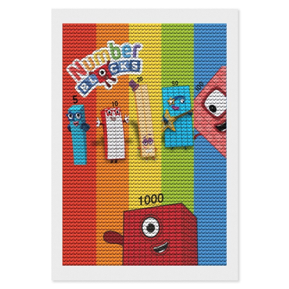 Number Block Diamond Art Kits for Adults DIY 5D Diamond Dots Paint Kits ...