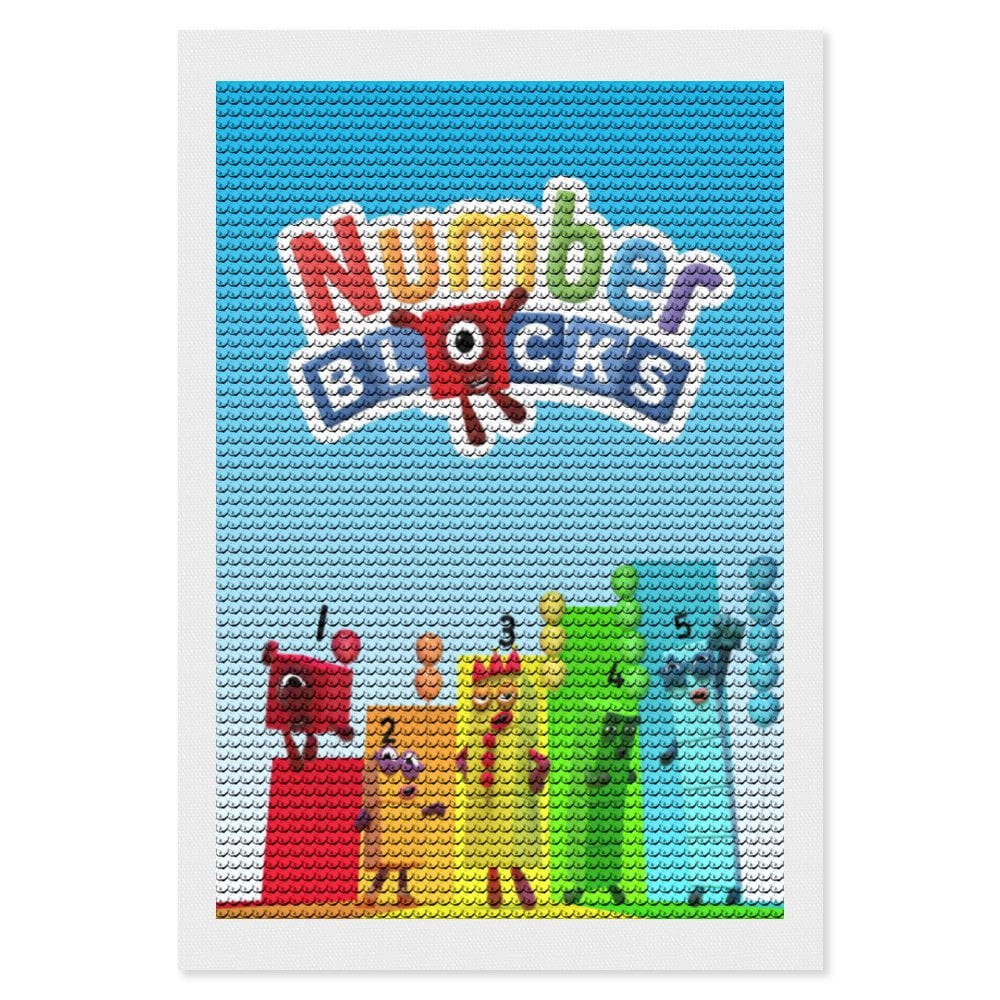 Number Block Diamond Art Kits for Adults DIY 5D Diamond Dots Paint Kits ...