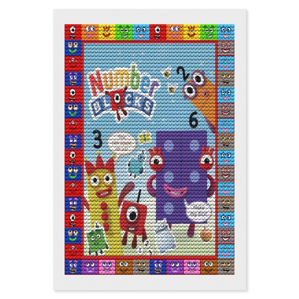 Number Block Diamond Art Kits for Adults DIY 5D Diamond Dots Paint Kits ...