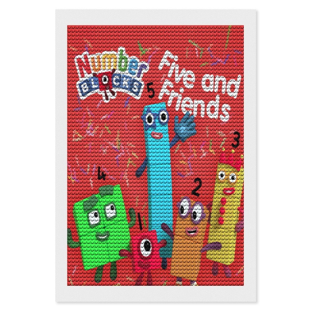 Number Block Diamond Art Kits for Adults DIY 5D Diamond Dots Paint Kits ...