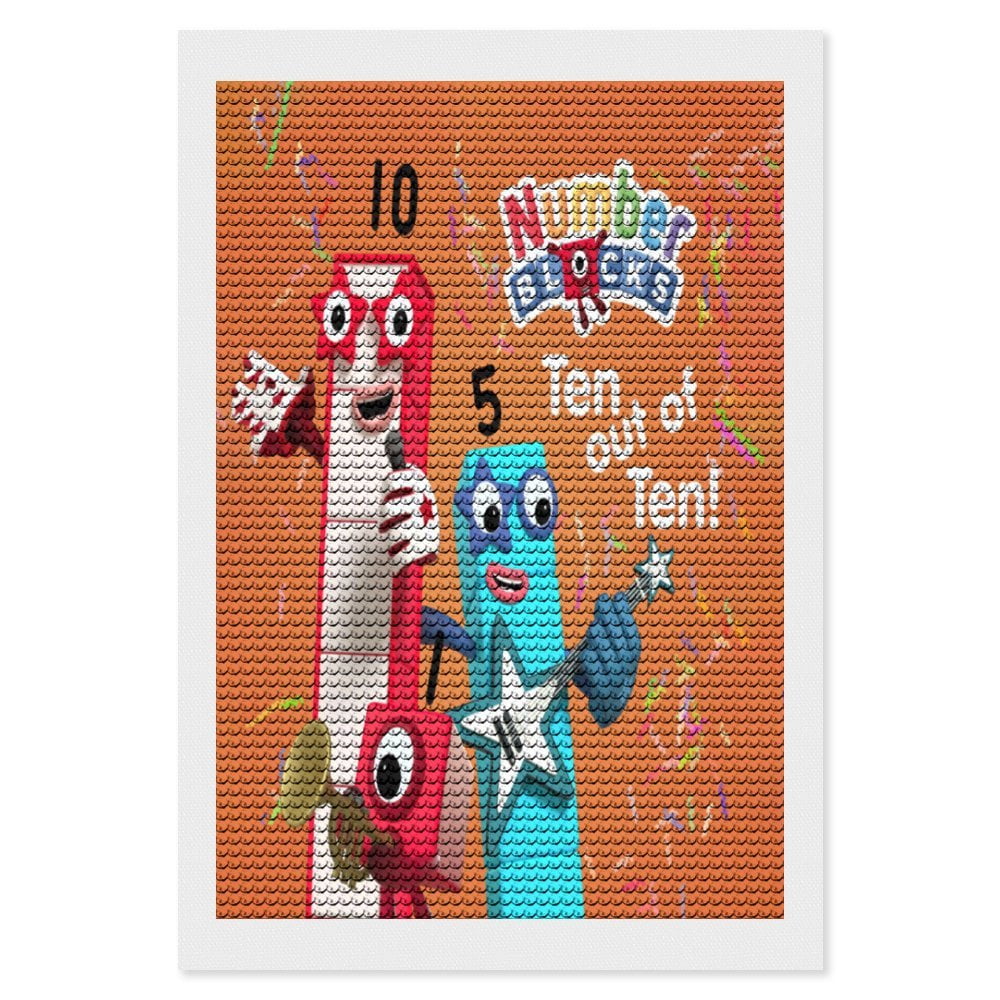 Number Block Diamond Art Kits for Adults DIY 5D Diamond Dots Paint Kits ...