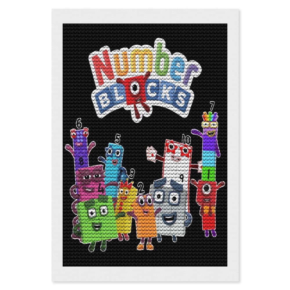 Number Block Diamond Art Kits for Adults DIY 5D Diamond Dots Paint Kits ...