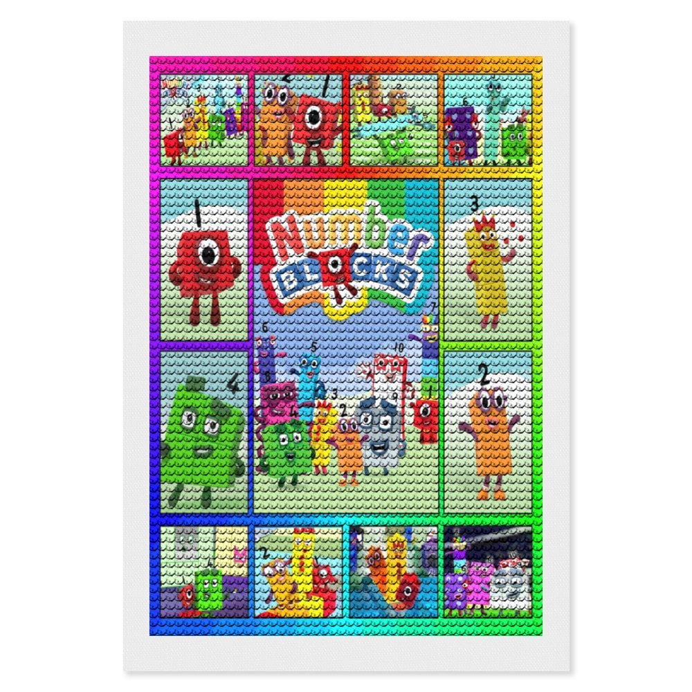 Number Block Diamond Art Kits for Adults DIY 5D Diamond Dots Paint Kits ...