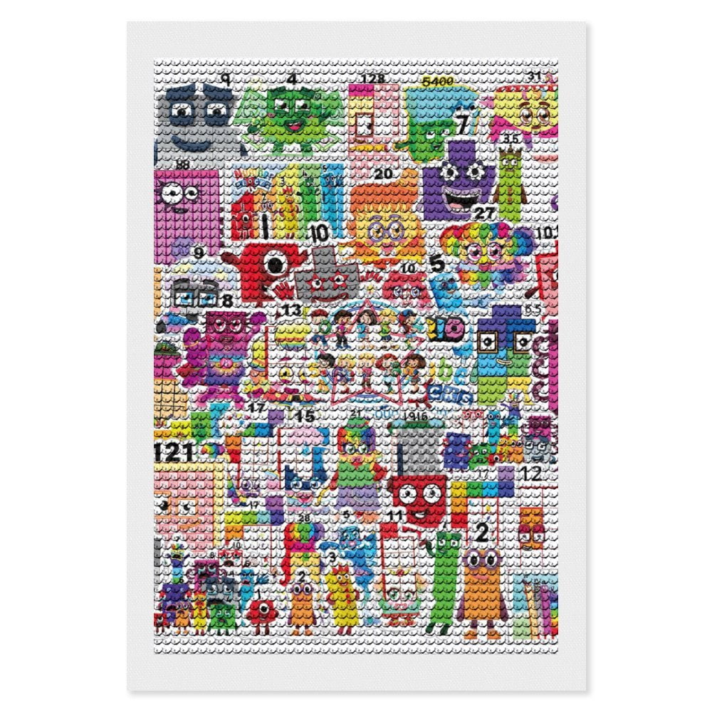 Number Block Diamond Art Kits for Adults DIY 5D Diamond Dots Paint Kits ...