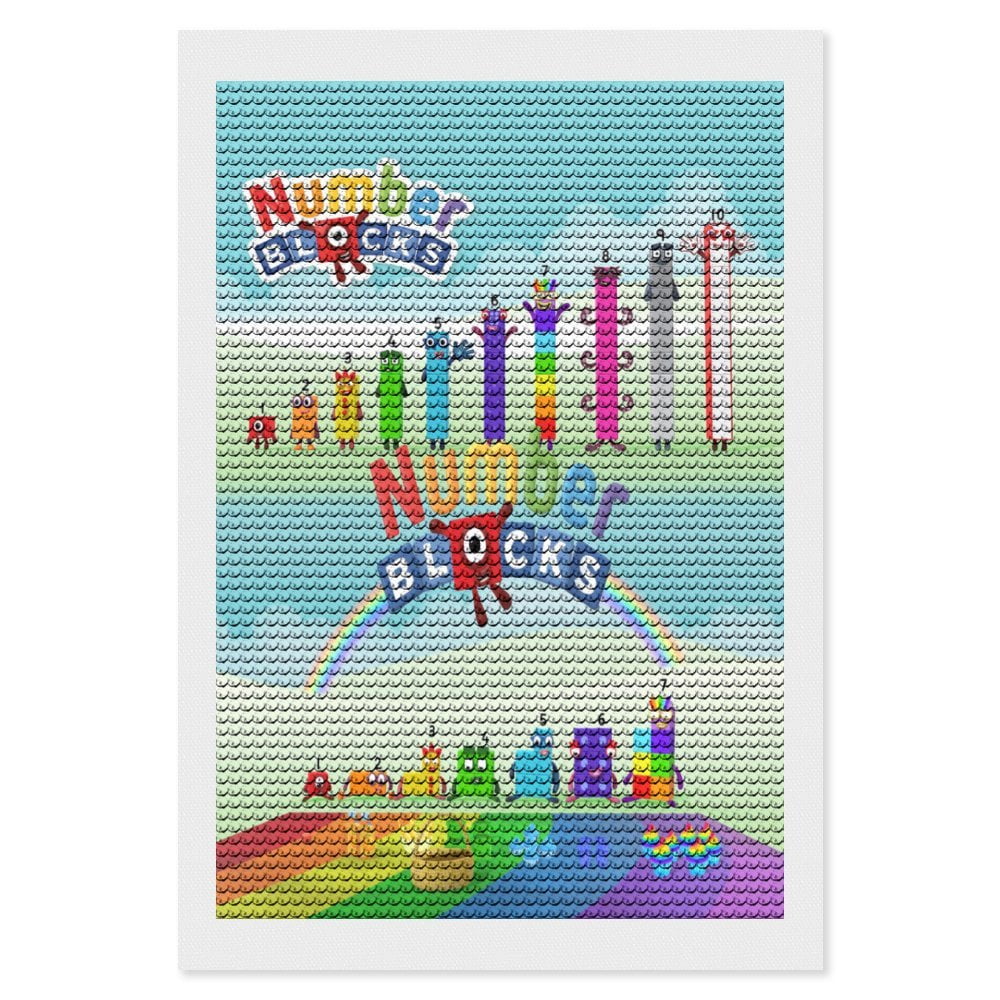 Number Block Diamond Art Kits for Adults DIY 5D Diamond Dots Paint Kits ...