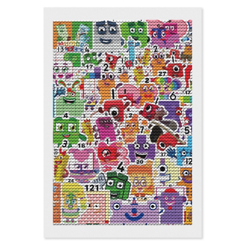 Number Block Diamond Art Kits for Adults DIY 5D Diamond Dots Paint Kits ...