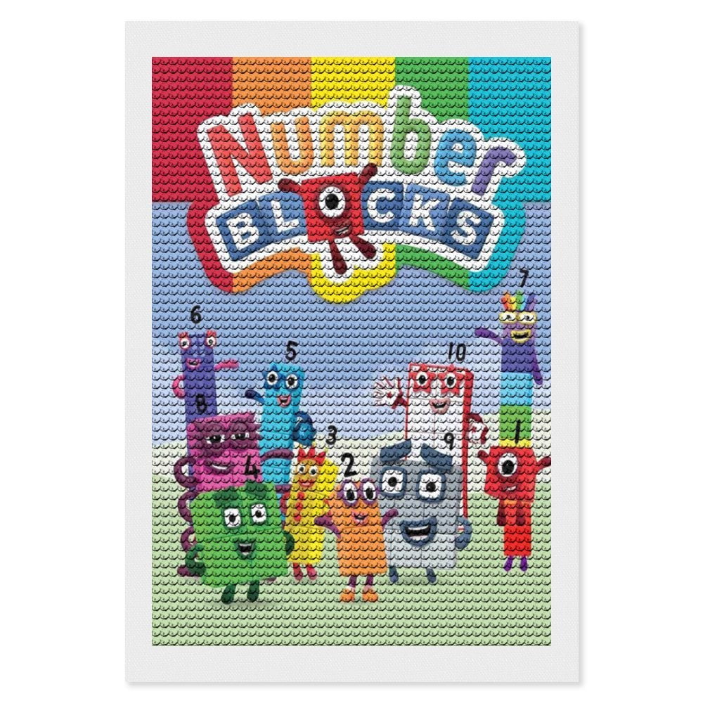 Number Block Diamond Art Kits for Adults DIY 5D Diamond Dots Paint Kits ...