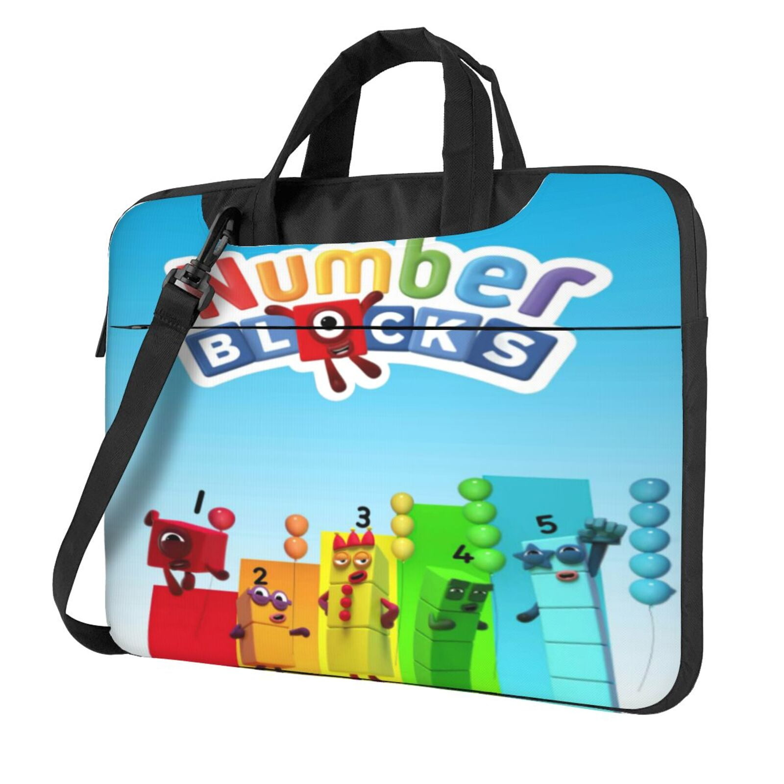Number Block Laptop Bag Waterproof 13-15.6 Inch Shoulder Computer Bag ...