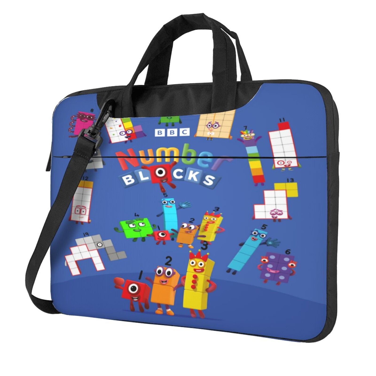 Number Block Laptop Bag Waterproof 13-15.6 Inch Shoulder Computer Bag ...