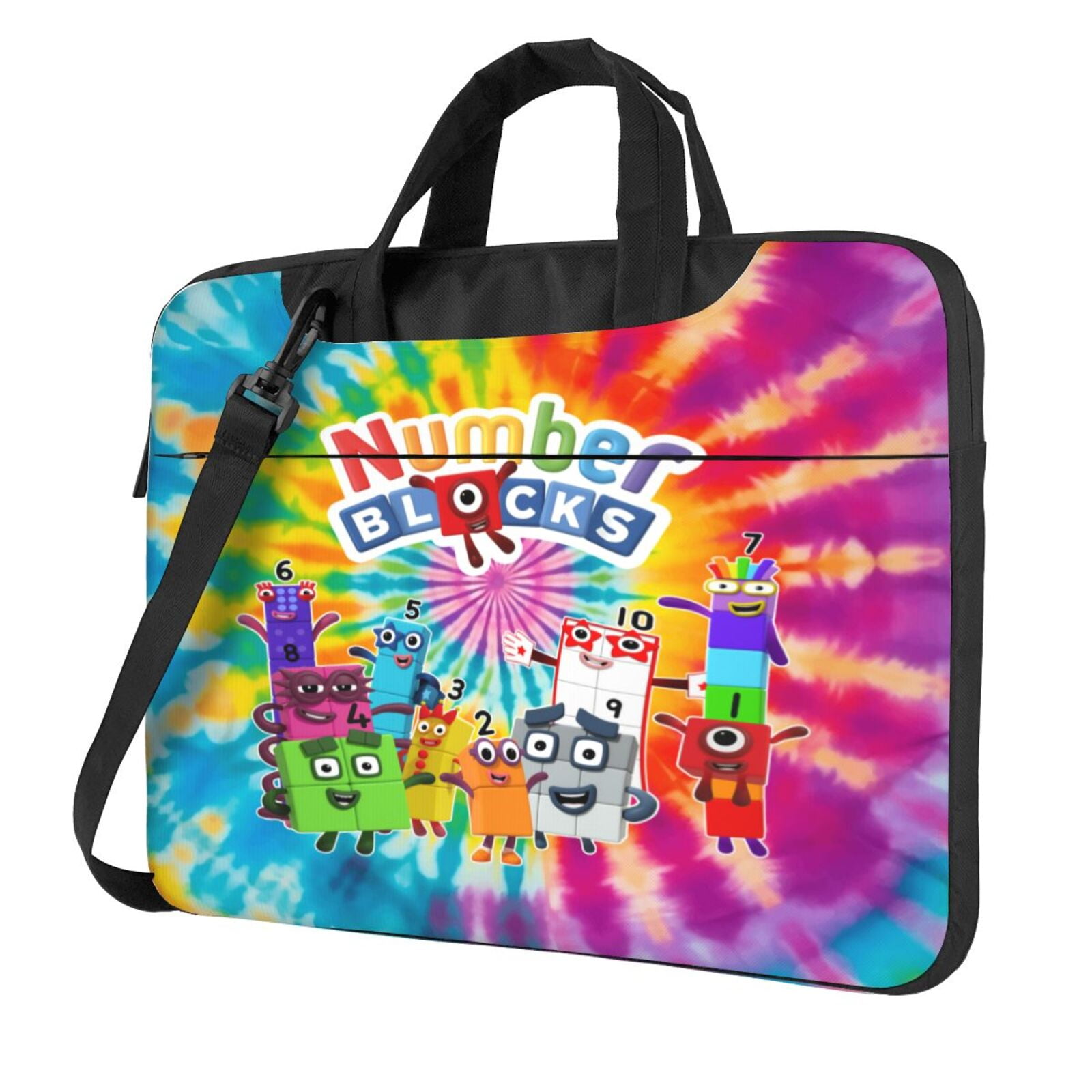 Number Block Laptop Bag Waterproof 13-15.6 Inch Shoulder Computer Bag ...
