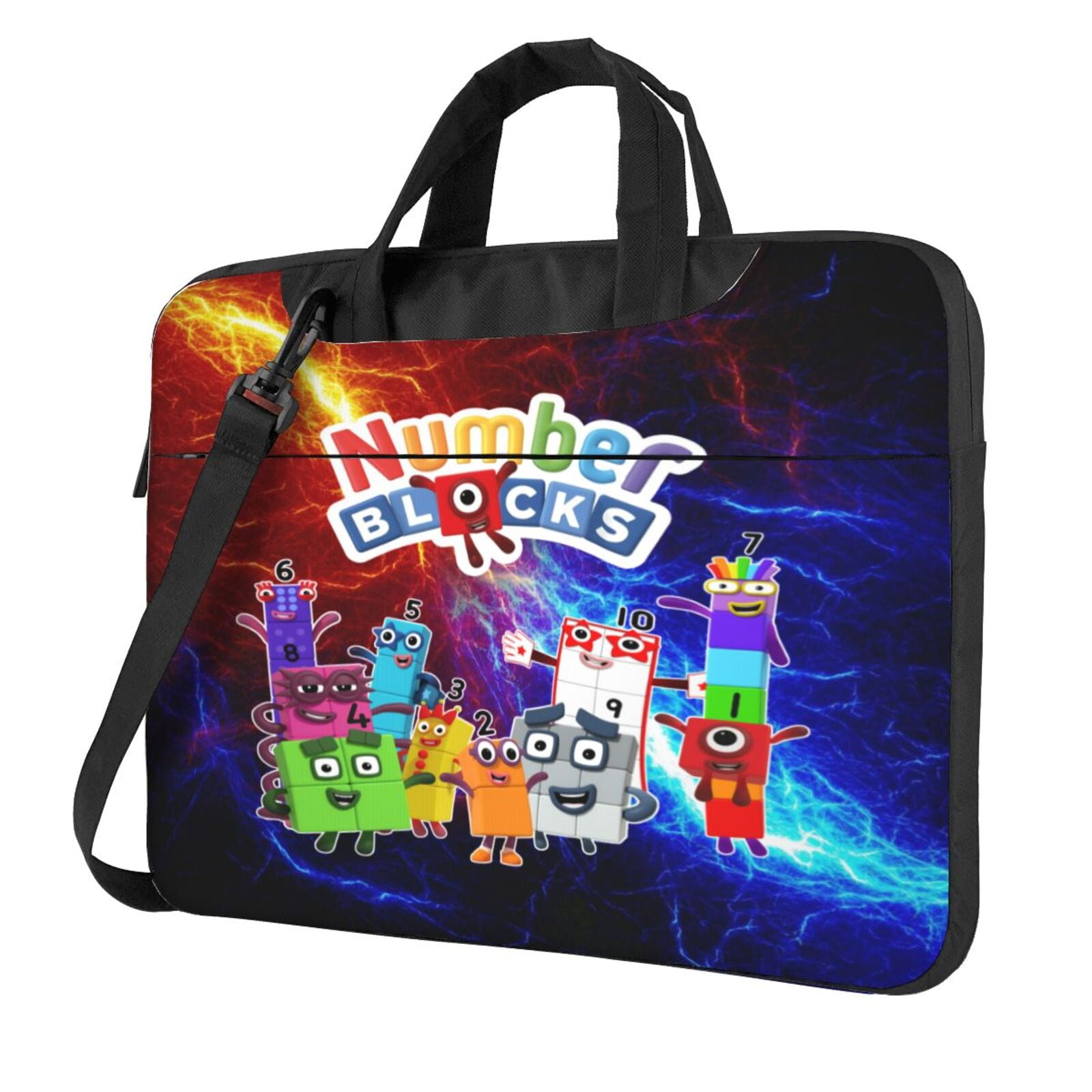 Number Block Laptop Bag Waterproof 13-15.6 Inch Shoulder Computer Bag ...