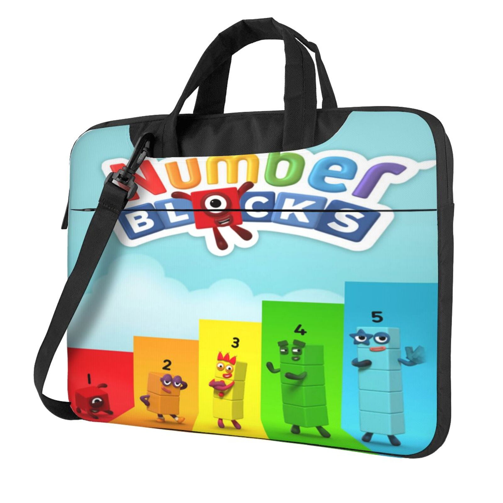 Number Block Laptop Bag Waterproof 13-15.6 Inch Shoulder Computer Bag ...