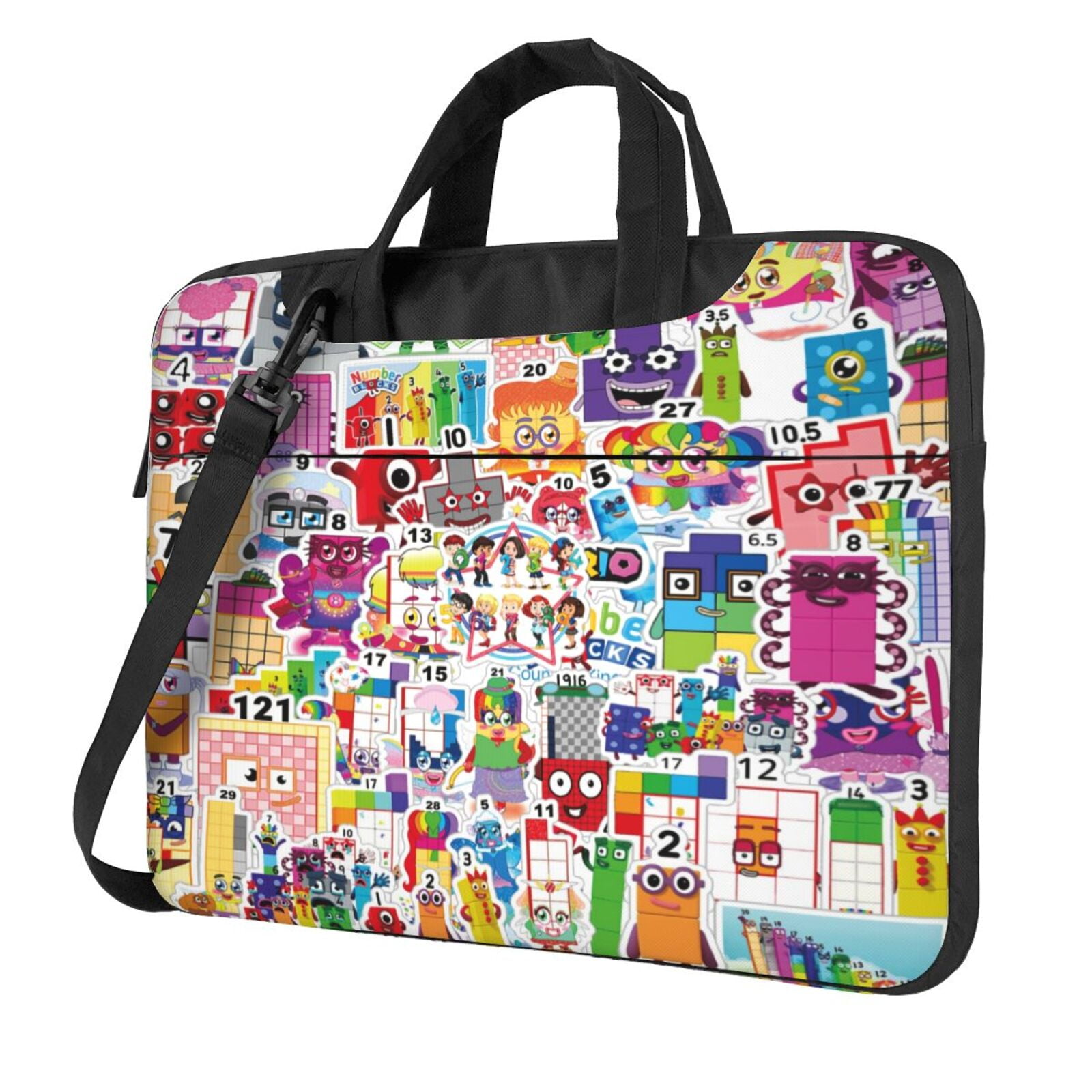 Number Block Laptop Bag Waterproof 13-15.6 Inch Shoulder Computer Bag ...