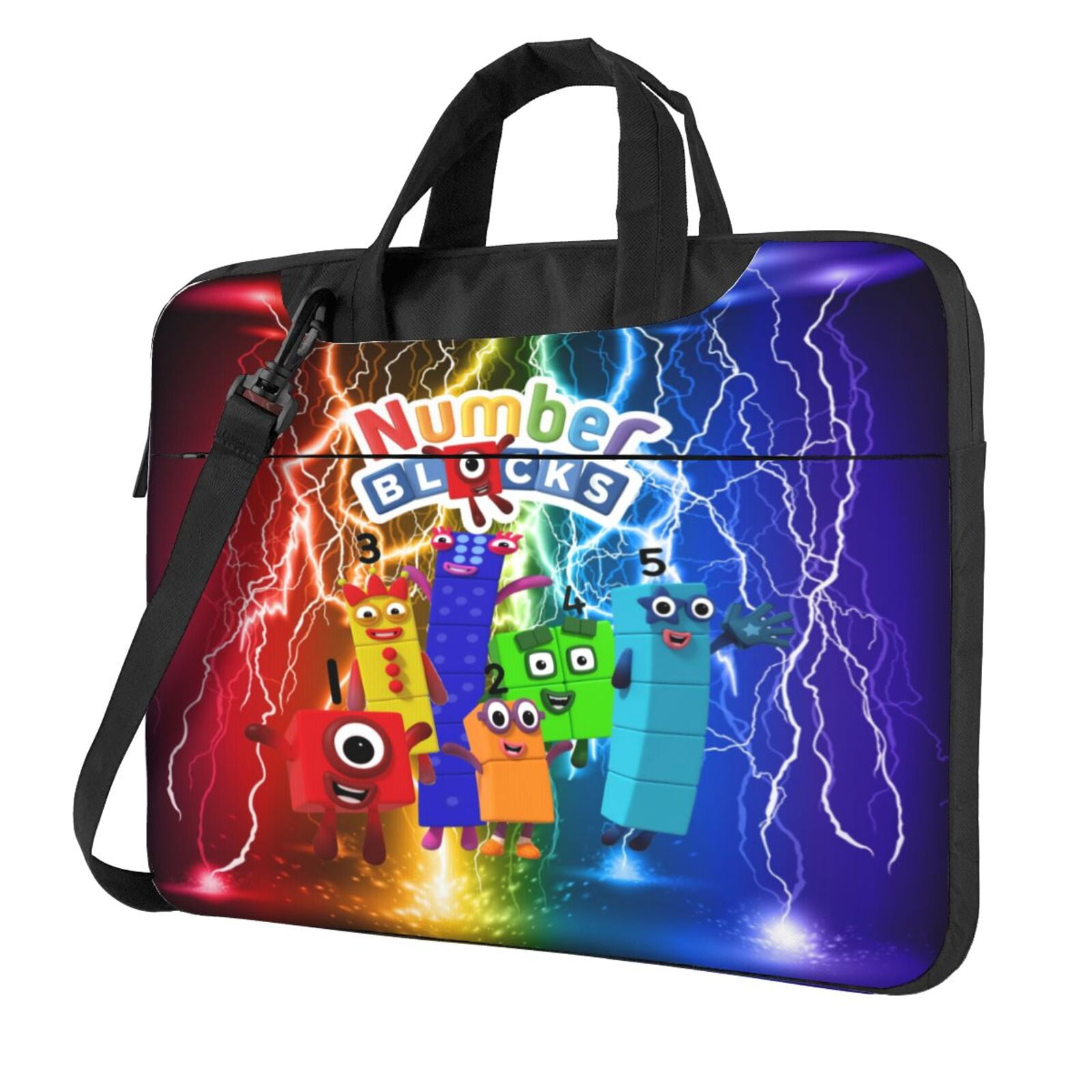 Number Block Laptop Bag Waterproof 13-15.6 Inch Shoulder Computer Bag ...